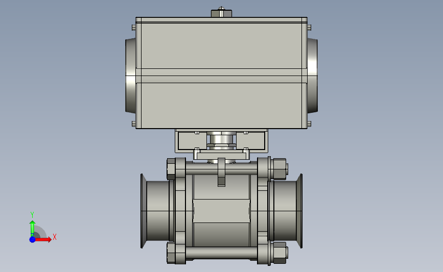 DQP-03气动卡式球阀[DQP-03-DN80].step_STEP_模型图纸下载 – 懒石网
