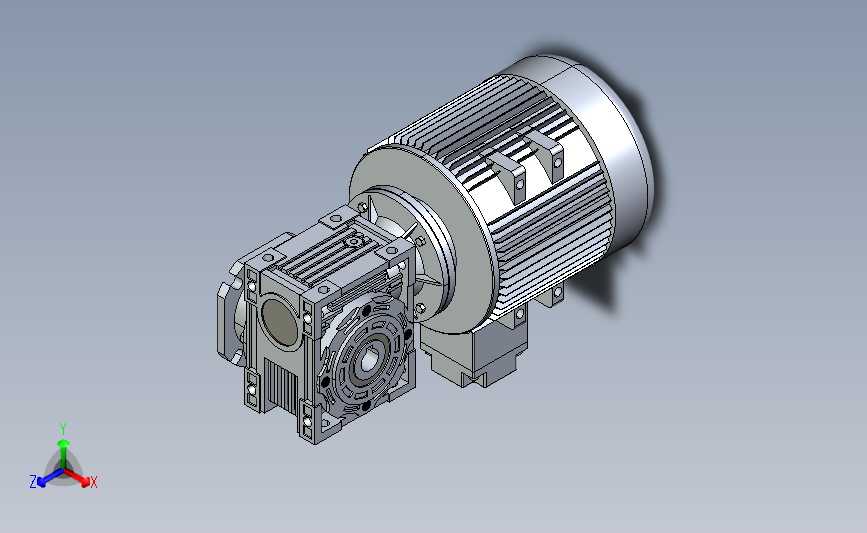 NMRV-F2蜗轮减速机[NMRV30-Y0.06-25-F2-B7]_STEP_模型图纸下载 – 懒石网