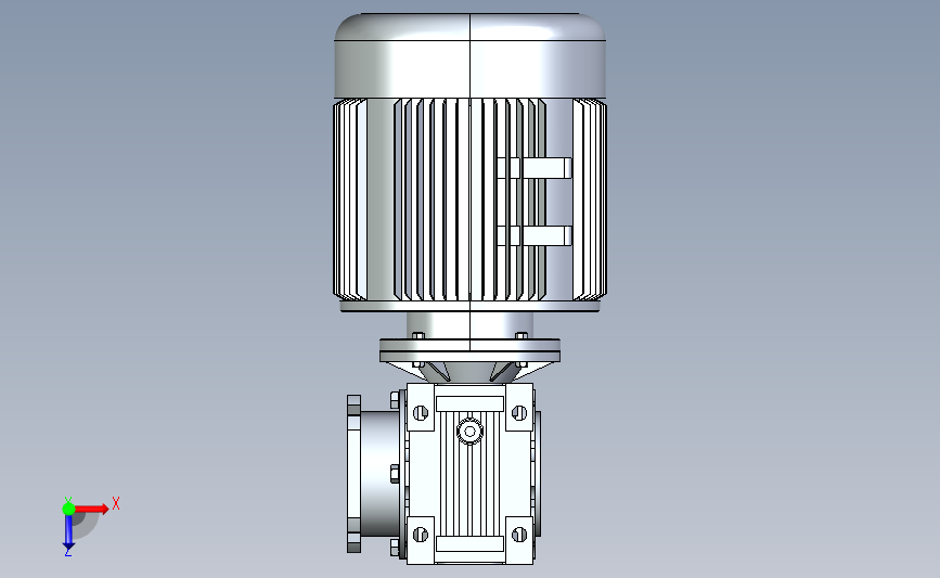 Nmrv F2蜗轮减速机[nmrv30 Y0 06 25 F2 B7] Step 模型图纸下载 懒石网