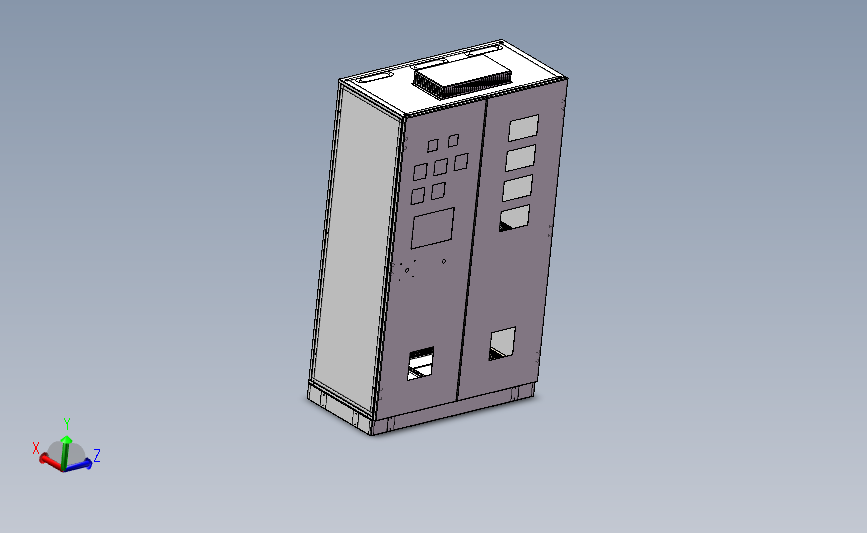钣金图纸威图机柜_SOLIDWORKS 2012_模型图纸下载 – 懒石网