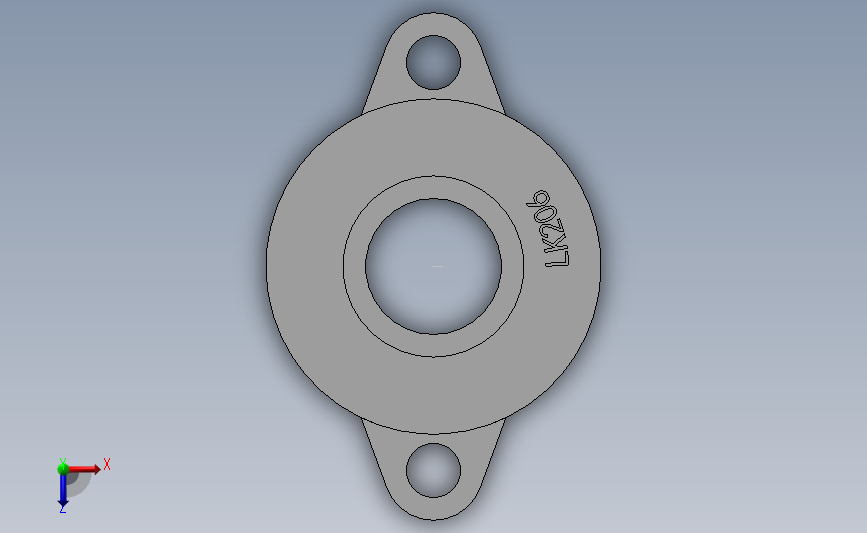 轴承座LF206_SOLIDWORKS 2018_模型图纸下载 – 懒石网