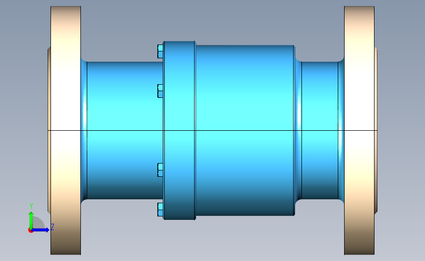 GSX-6、10 法兰式管道伸缩器[GSX-0.6-DN80]_STEP_模型图纸下载 – 懒石网