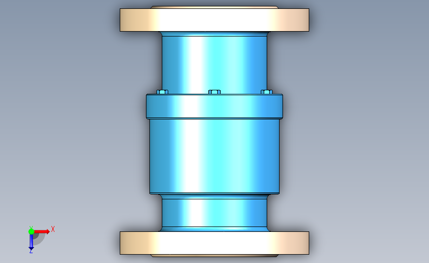 GSX-6、10 法兰式管道伸缩器[GSX-0.6-DN80]_STEP_模型图纸下载 – 懒石网