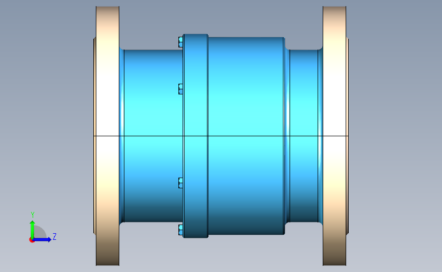 GSX-6、10 法兰式管道伸缩器[GSX-0.6-DN150]_STEP_模型图纸下载 – 懒石网