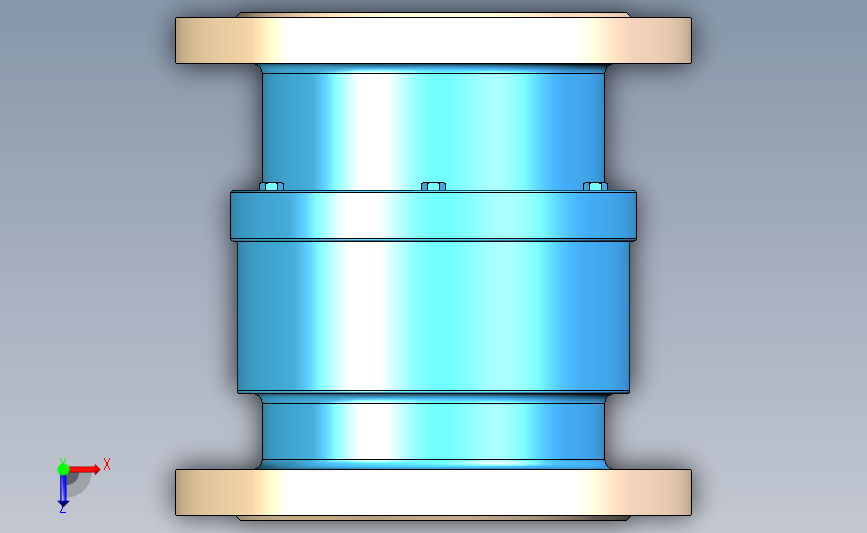 GSX-6、10 法兰式管道伸缩器[GSX-0.6-DN150]_STEP_模型图纸下载 – 懒石网