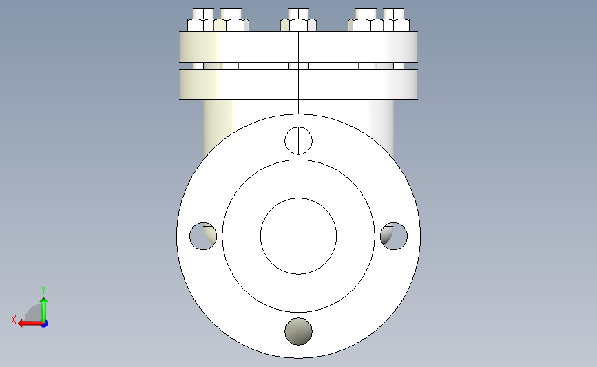 H41H-W-Y-25 升降式止回阀[50]_STEP_模型图纸下载 – 懒石网