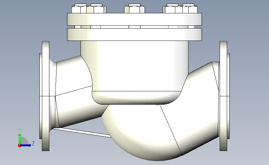 H41H-W-Y-25 升降式止回阀[250]_STEP_模型图纸下载 – 懒石网