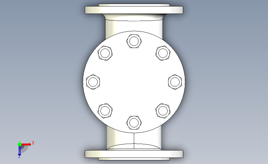 H41H-W-Y-40 升降式止回阀[150]_STEP_模型图纸下载 – 懒石网