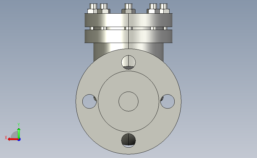 H41H-W-Y-64 升降式止回阀[25]_STEP_模型图纸下载 – 懒石网