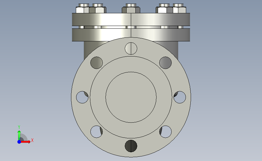 H41H-W-Y-64 升降式止回阀[125]_STEP_模型图纸下载 – 懒石网