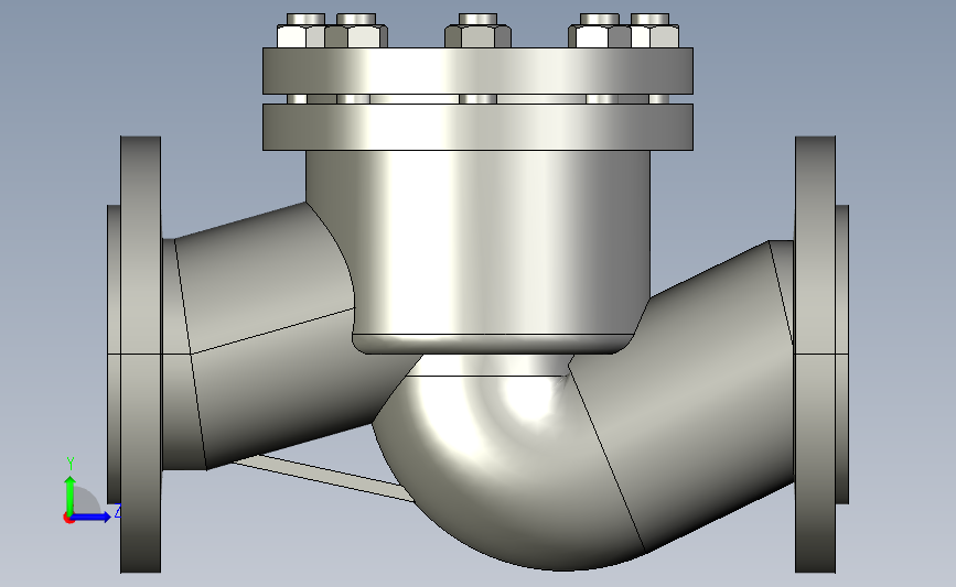 H41H-W-Y-64 升降式止回阀[125]_STEP_模型图纸下载 – 懒石网