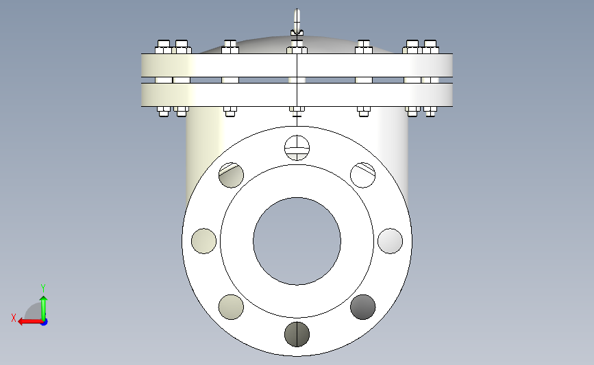 H44H-W-Y-64 旋启式止回阀[80]_STEP_模型图纸下载 – 懒石网