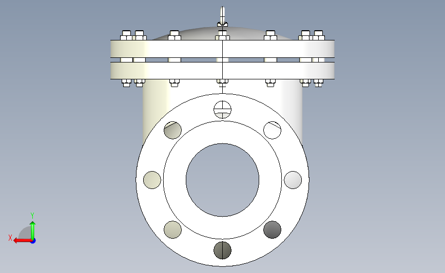 H44H-W-Y-64 旋启式止回阀[125]_STEP_模型图纸下载 – 懒石网