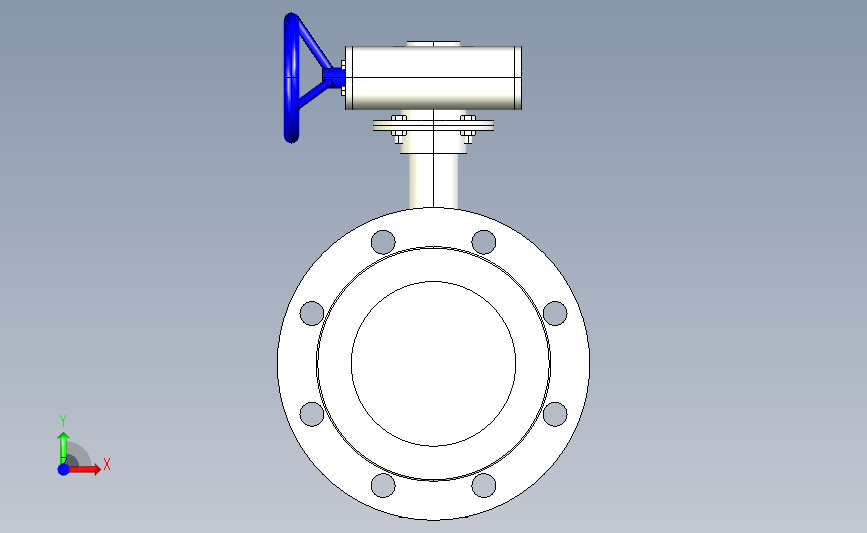 D..X╱H-16对夹式蝶阀[D41X]150_STEP_模型图纸下载 – 懒石网