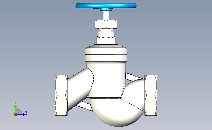 J11W-16内螺纹截止阀[J11W-16]50_STEP_模型图纸下载 – 懒石网