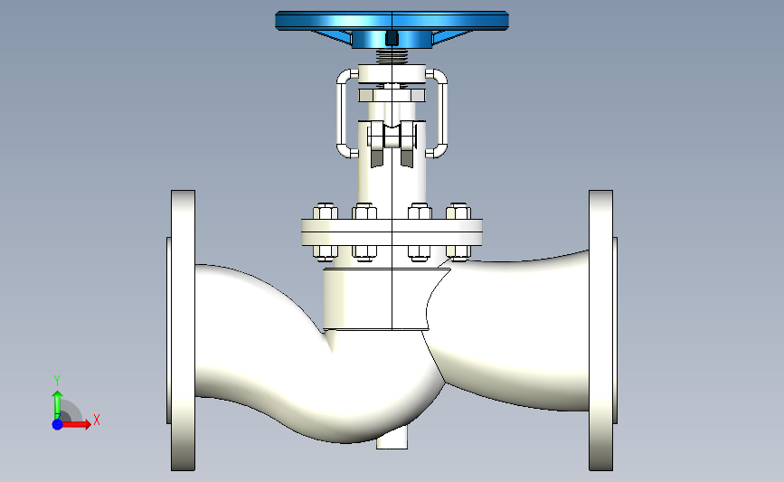 J41T╱W╱F╱H-16法兰式截止阀[J41T-16]65_STEP_模型图纸下载 – 懒石网