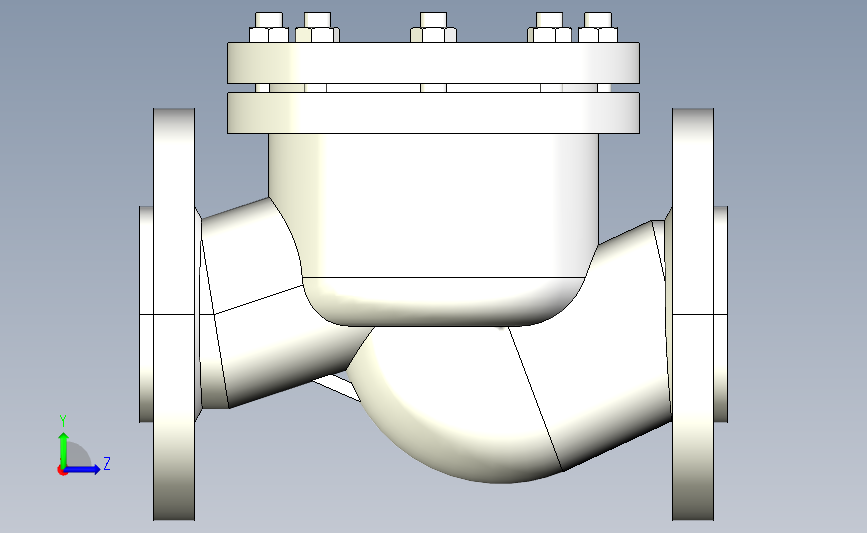 H41H-W-Y-16 升降式止回阀[20].step_STEP_模型图纸下载 – 懒石网