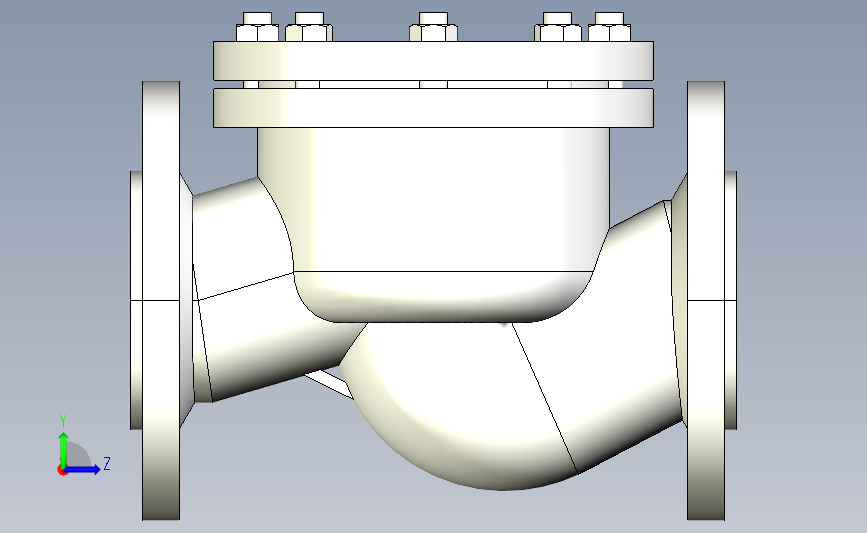H41H-W-Y-16 升降式止回阀[40].step_STEP_模型图纸下载 – 懒石网