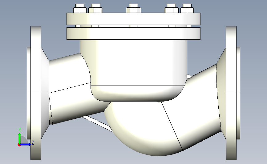 H41H-W-Y-16 升降式止回阀[80].step_STEP_模型图纸下载 – 懒石网