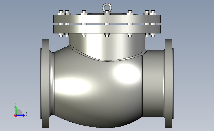 H44H-W-Y-16 旋启式止回阀[200].step_STEP_模型图纸下载 – 懒石网