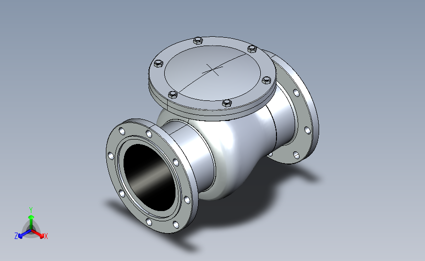 H44T╱W╱X旋启式止回阀[H44W-10]200.step_STEP_模型图纸下载 – 懒石网