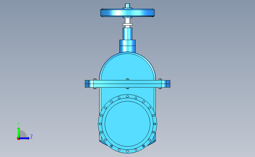 Z45X╱RVCX-10暗杆弹性座封闸阀[Z45X╱RVCX-10]600.step_STEP_模型图纸下载 – 懒石网
