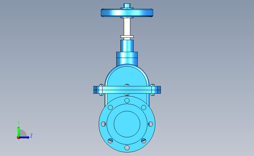 Z45X╱RVCX-16暗杆弹性座封闸阀[Z45X╱RVCX-16]100.step_STEP_模型图纸下载 – 懒石网