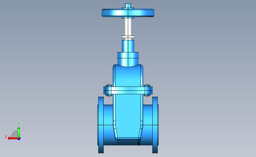 Z45X╱RVCX-16暗杆弹性座封闸阀[Z45X╱RVCX-16]100.step_STEP_模型图纸下载 – 懒石网