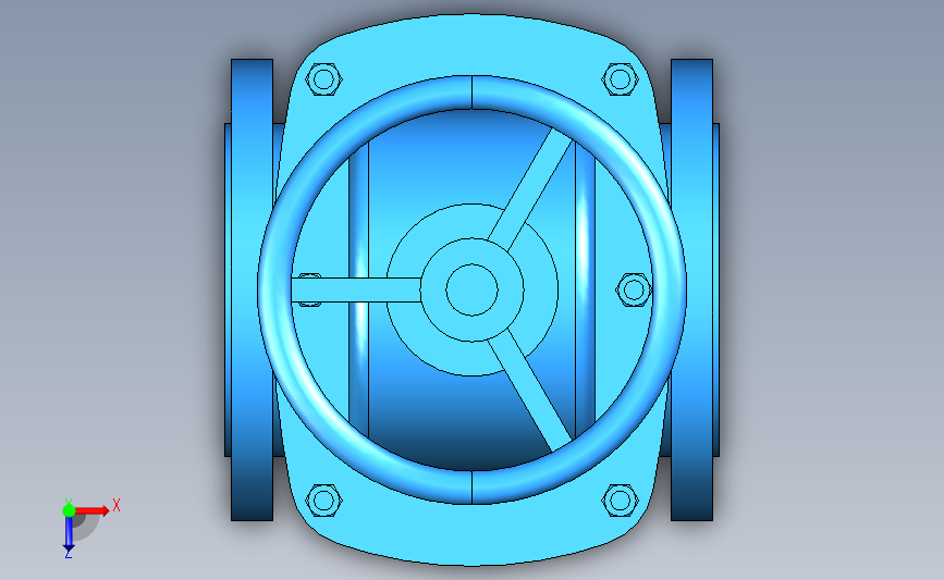 Z45X╱RVCX-16暗杆弹性座封闸阀[Z45X╱RVCX-16]100.step_STEP_模型图纸下载 – 懒石网