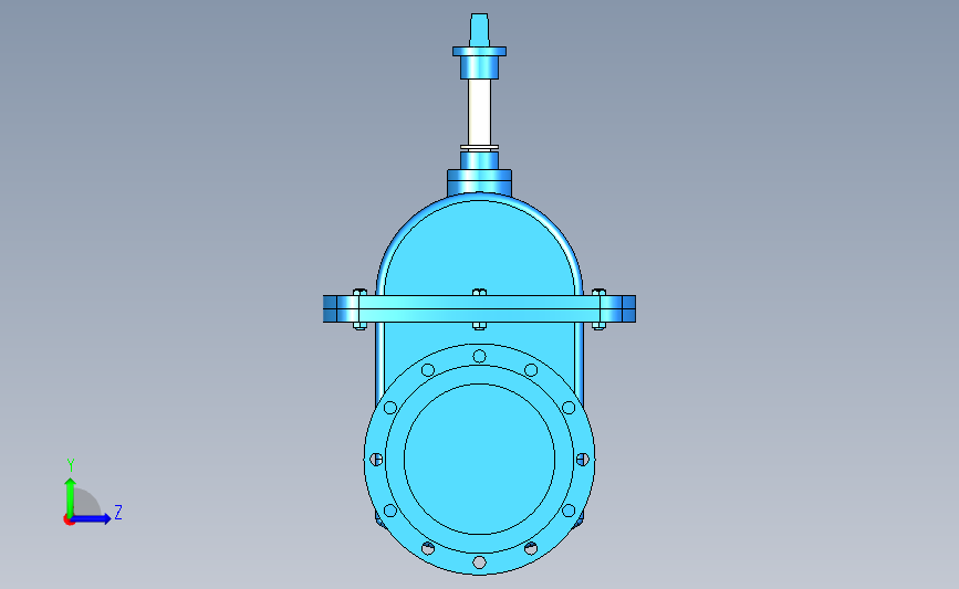 SZ45X╱RVHX-16暗杆弹性座封闸阀[SZ45X(RVHX)-16]300_STEP_模型图纸下载 – 懒石网