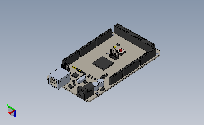 Arduino 超级 2560_SOLIDWORKS 2020_模型图纸下载 – 懒石网