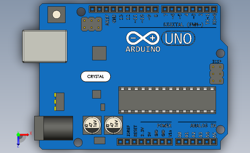 arduino开发板_STEP_模型图纸下载 – 懒石网