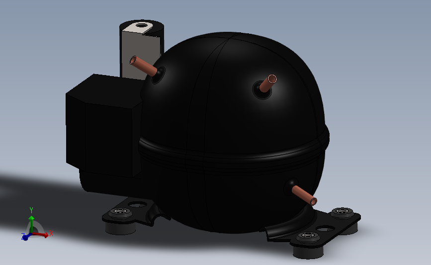 1/4 Hp 压缩机_SOLIDWORKS 2019_模型图纸下载 – 懒石网