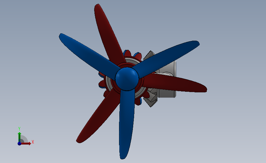 同轴螺旋桨2 Solidworks 2018 模型图纸下载 懒石网