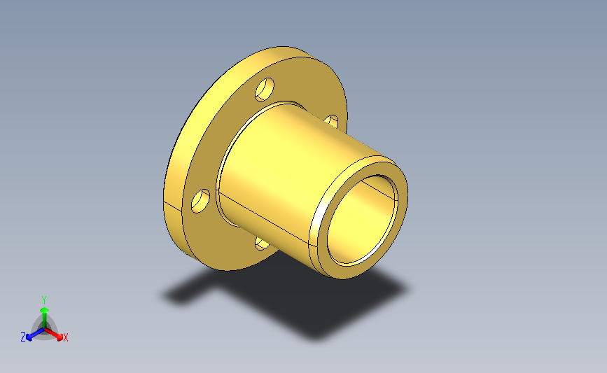 WYP圆法兰型无油衬套[WYPP-d20-L35].step_STEP_模型图纸下载 – 懒石网