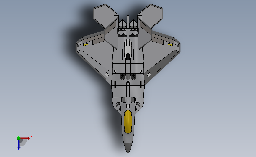 F22战斗机 洛克希德·马丁F-22猛禽_SOLIDWORKS 2018_模型图纸下载 – 懒石网