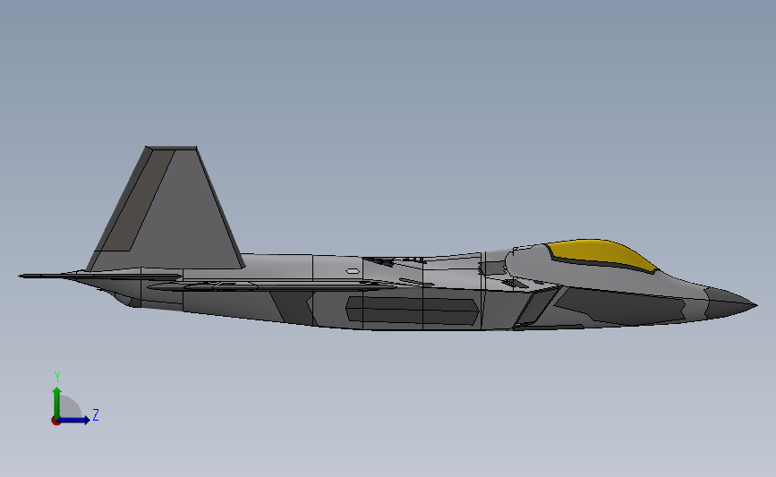 F22战斗机 洛克希德·马丁F-22猛禽_SOLIDWORKS 2018_模型图纸下载 – 懒石网