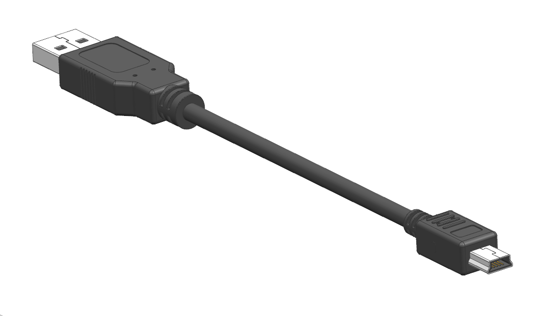 USB-B 5Pin接USB_STEP_模型图纸下载 – 懒石网