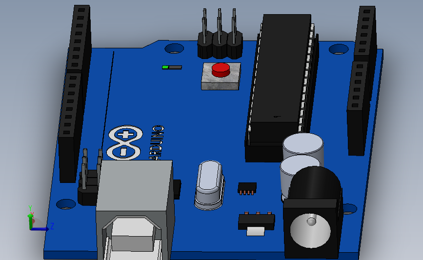 Arduino模块_SOLIDWORKS 2017_模型图纸下载 – 懒石网