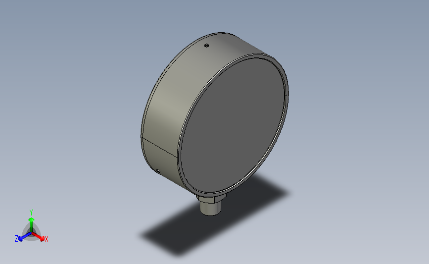 YB-150 150A精密压力表[YB-150A（0-1Mpa）]_STEP_模型图纸下载 – 懒石网