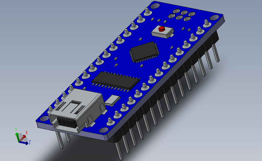 arduino板_SOLIDWORKS 2018_模型图纸下载 – 懒石网
