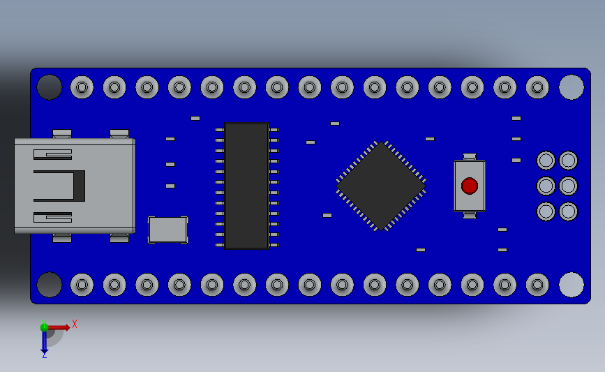 arduino板_SOLIDWORKS 2018_模型图纸下载 – 懒石网