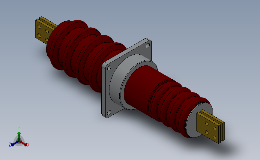 CWC-20KV╱3150A-4000A户外高压陶瓷穿墙套管[CWB-20／3150]_SOLIDWORKS 2018_模型图纸下载 – 懒石网