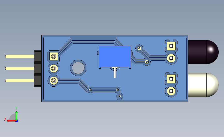 Arduino 红外传感器模组_STEP_模型图纸下载 – 懒石网