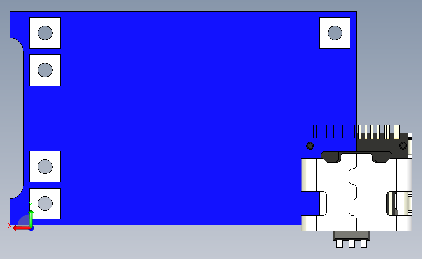 1S 4056 BMS 和 USB C 型连接器模块_STEP_模型图纸下载 – 懒石网