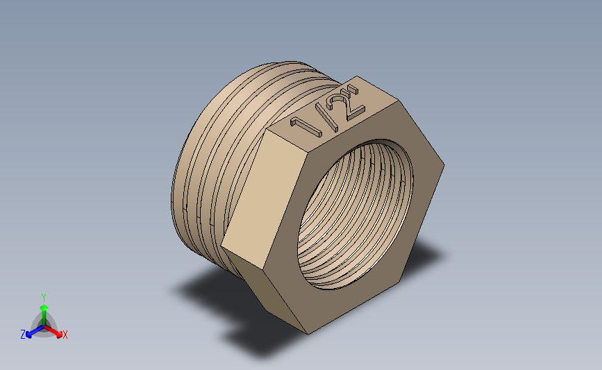 镍适配器衬套1-2-3-8_IGES_模型图纸下载 – 懒石网
