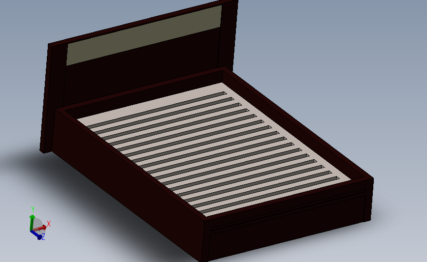 一个大床_SOLIDWORKS 2018_模型图纸下载 – 懒石网