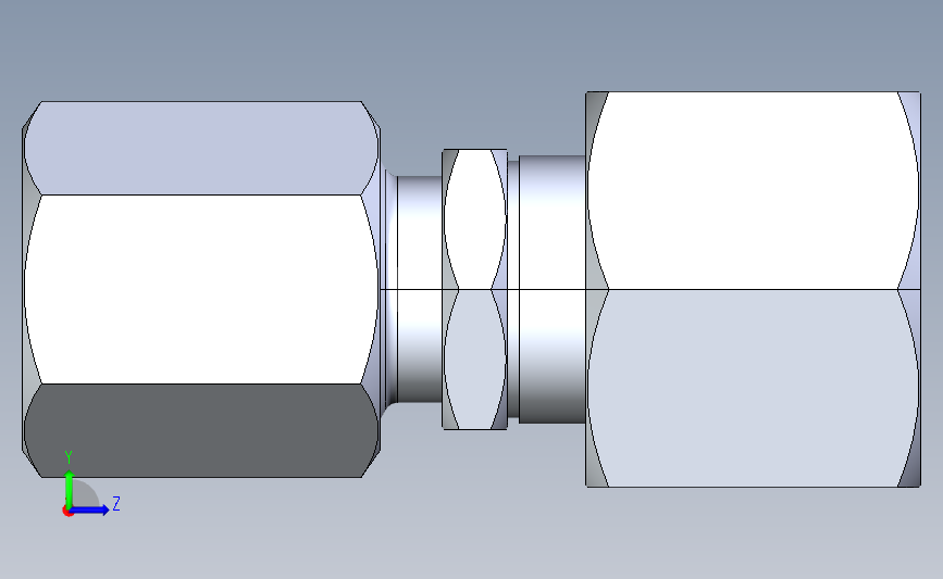 2C 外螺纹内螺纹转换卡套接头[2C-12-14-RN]_STEP_模型图纸下载 – 懒石网
