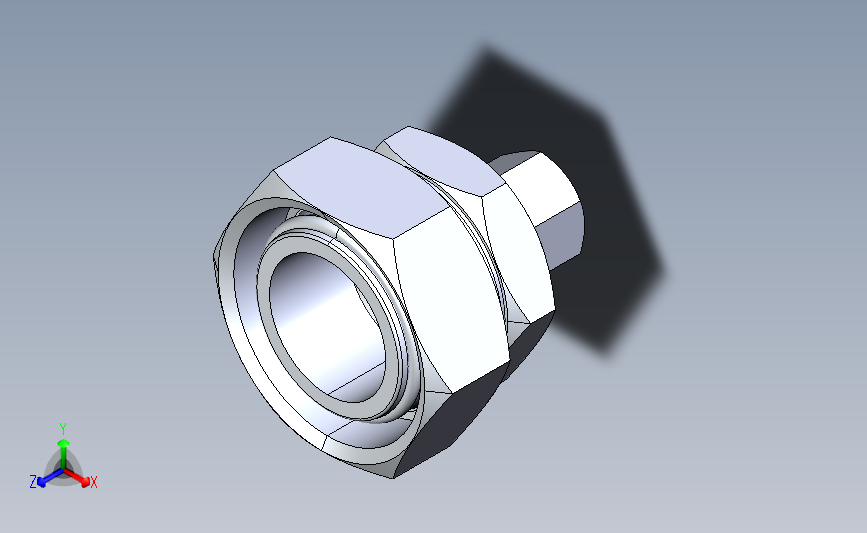 2C 外螺纹内螺纹转换卡套接头[2C-16-45-RN]_STEP_模型图纸下载 – 懒石网