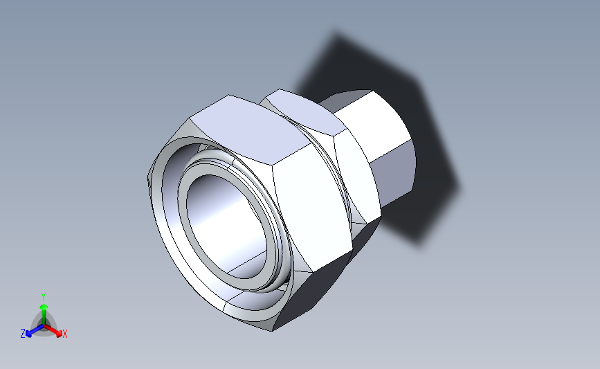 2C 外螺纹内螺纹转换卡套接头[2C-22-45-RN]_STEP_模型图纸下载 – 懒石网